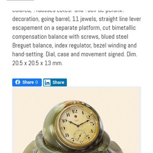 Antique Jade Table Clock SWISS Unique Rare Fabulous VIDEO AVAILABLE - Etsy