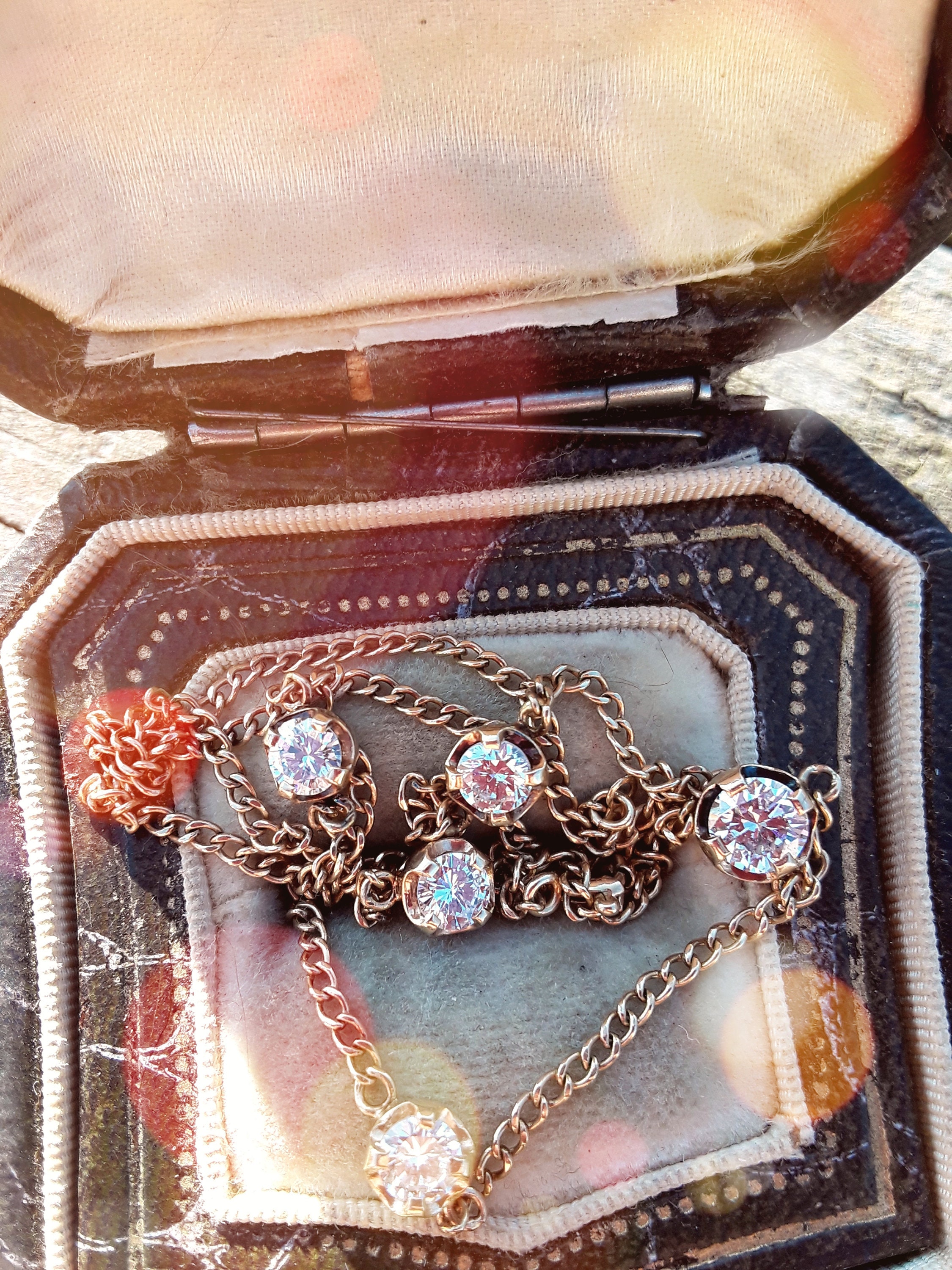 10k Gold 2ct Diamond Chain Necklace | Etsy