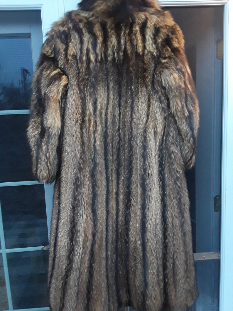 Raccoon Natural Fur Coat Size Small - Etsy