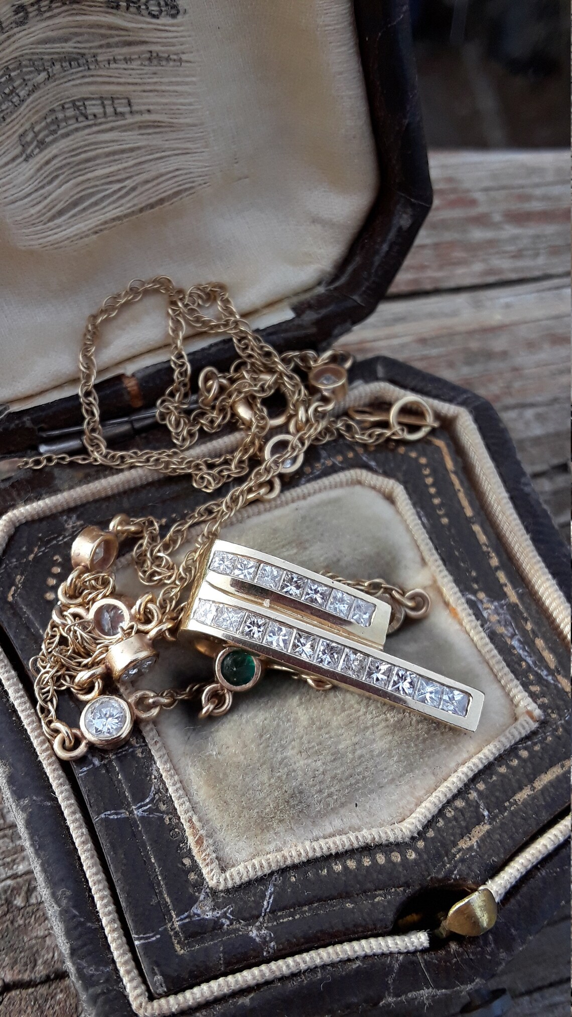 14k Gold 1ct Princess Cut Diamond Pendant Fabulous | Etsy