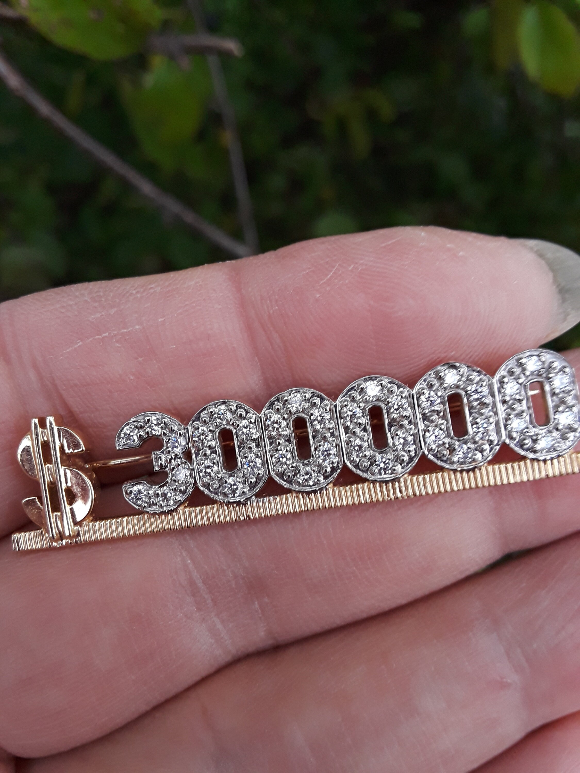 14k Gold Diamond 300000 Brooch Pin Fabulous | Etsy