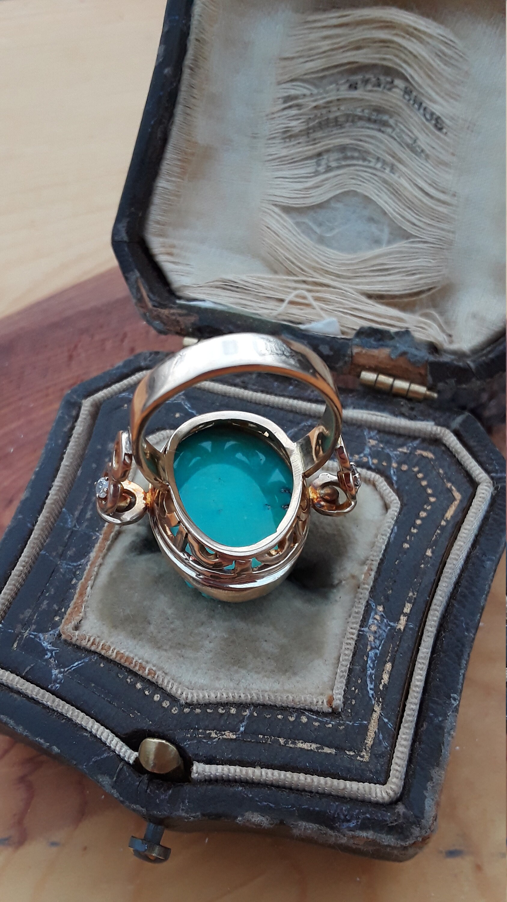 Victorian 14k Gold Diamond Natural High Relief Turquoise Cameo - Etsy