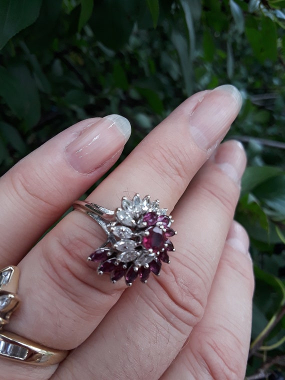 14k Gold Marquise Cut Diamond Ruby Wedding Engagement… - Gem