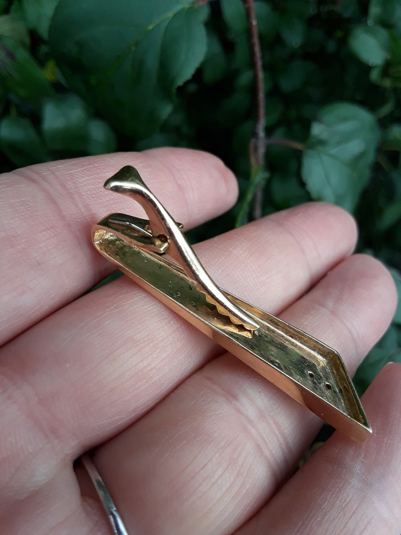 14k Gold Diamond Tie Clip Dress Clip Unique Rare Fabulous - Etsy Canada