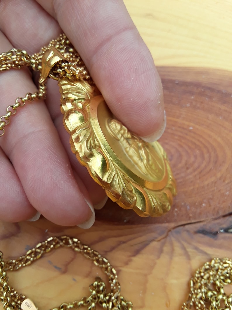 10k Gold Religious Pendant Fabulous One of A Kind - Etsy