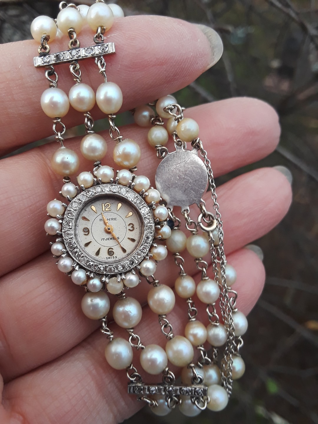 Victorian 14k Gold Diamond Pearl Swiss Women Watch Fabulous - Etsy