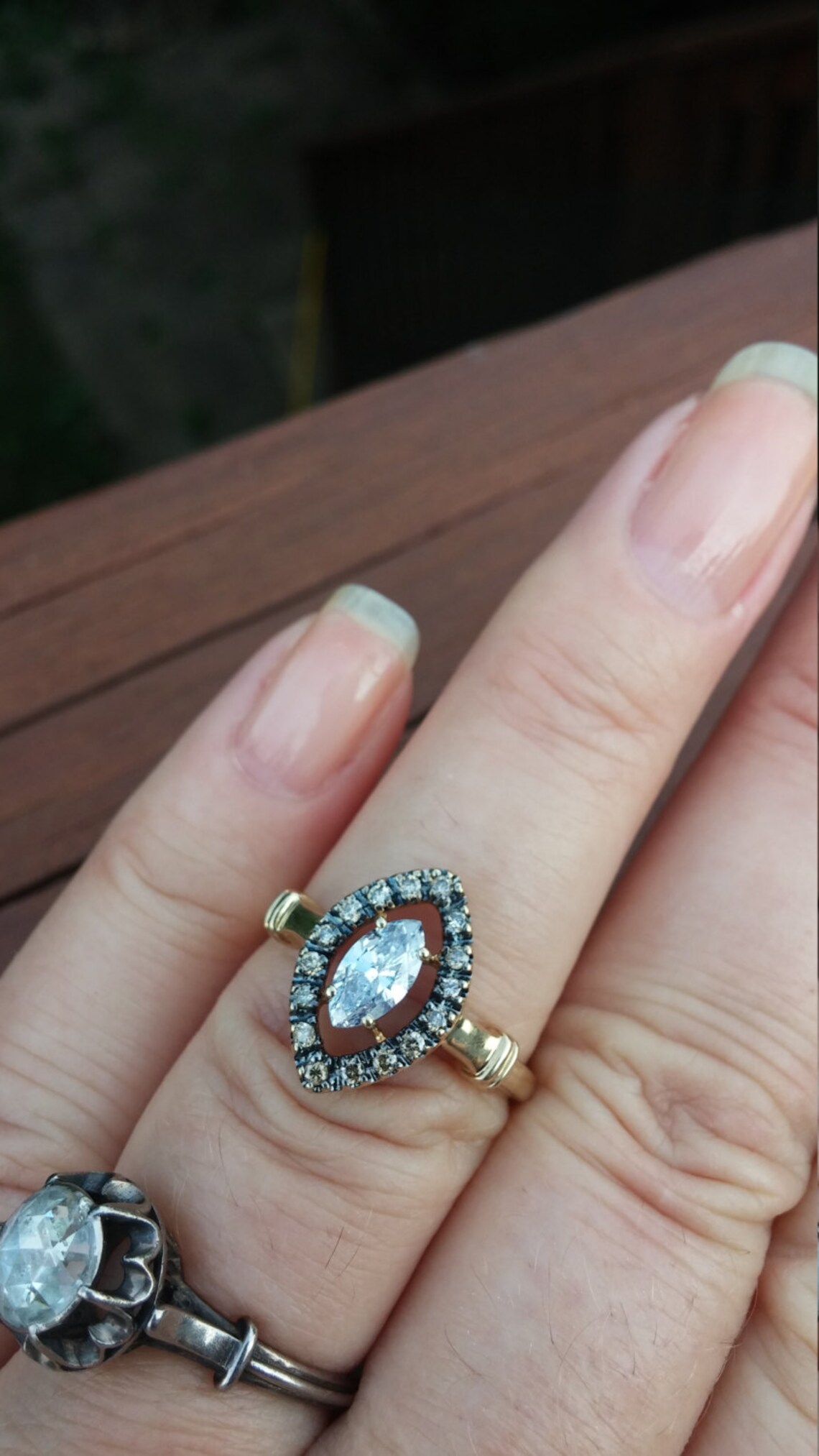 14k Gold Diamond Wedding Engagement Cocktail Ring Band | Etsy