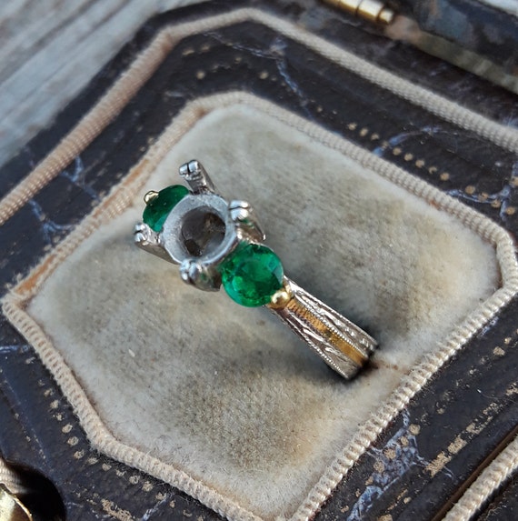 Platinum 18k Gold Colombian Emerald Setting Mounting … - Gem