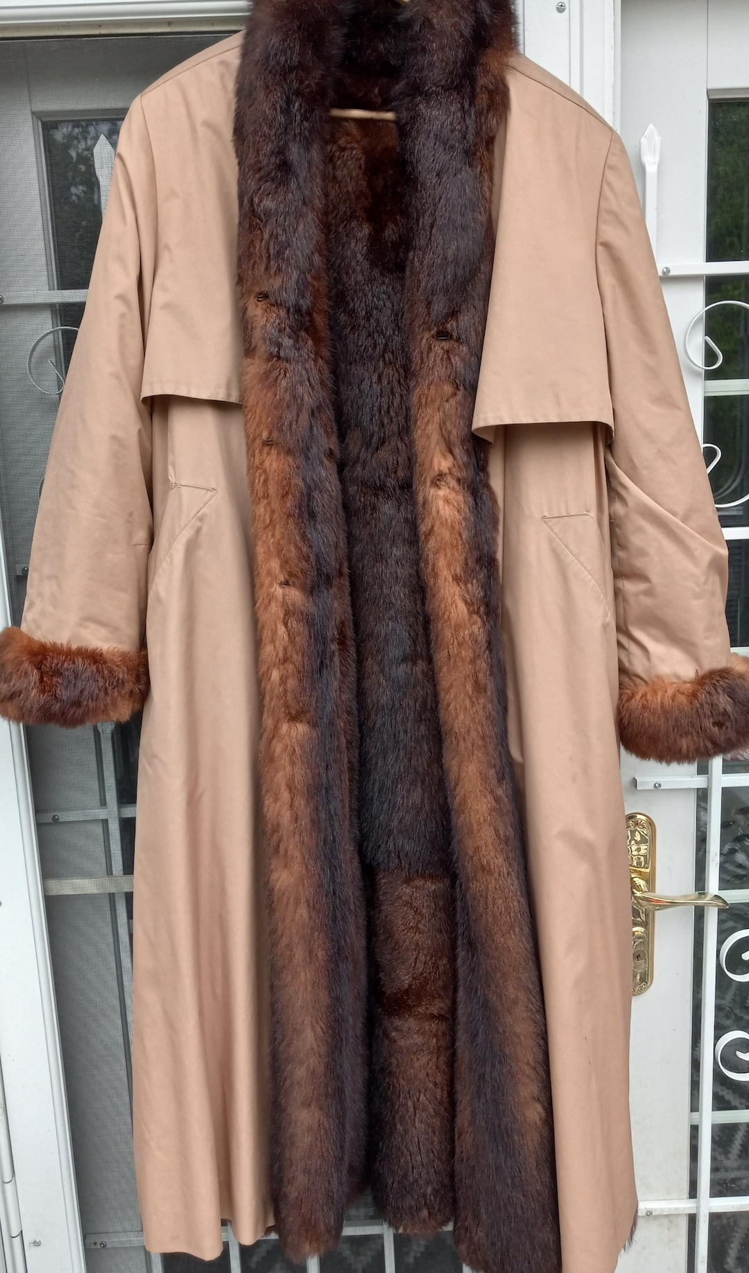 Natural Fur Coat Reversible Opossum Fur Coat Size L Fabulous - Etsy