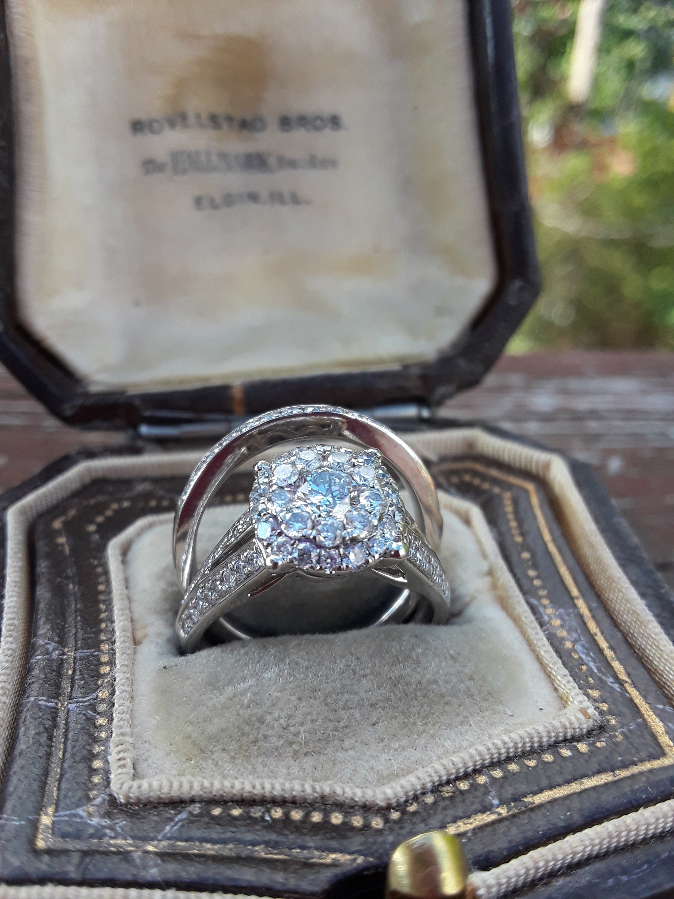 14k Gold Diamond Wedding Set Engagement Wedding Ring | Etsy