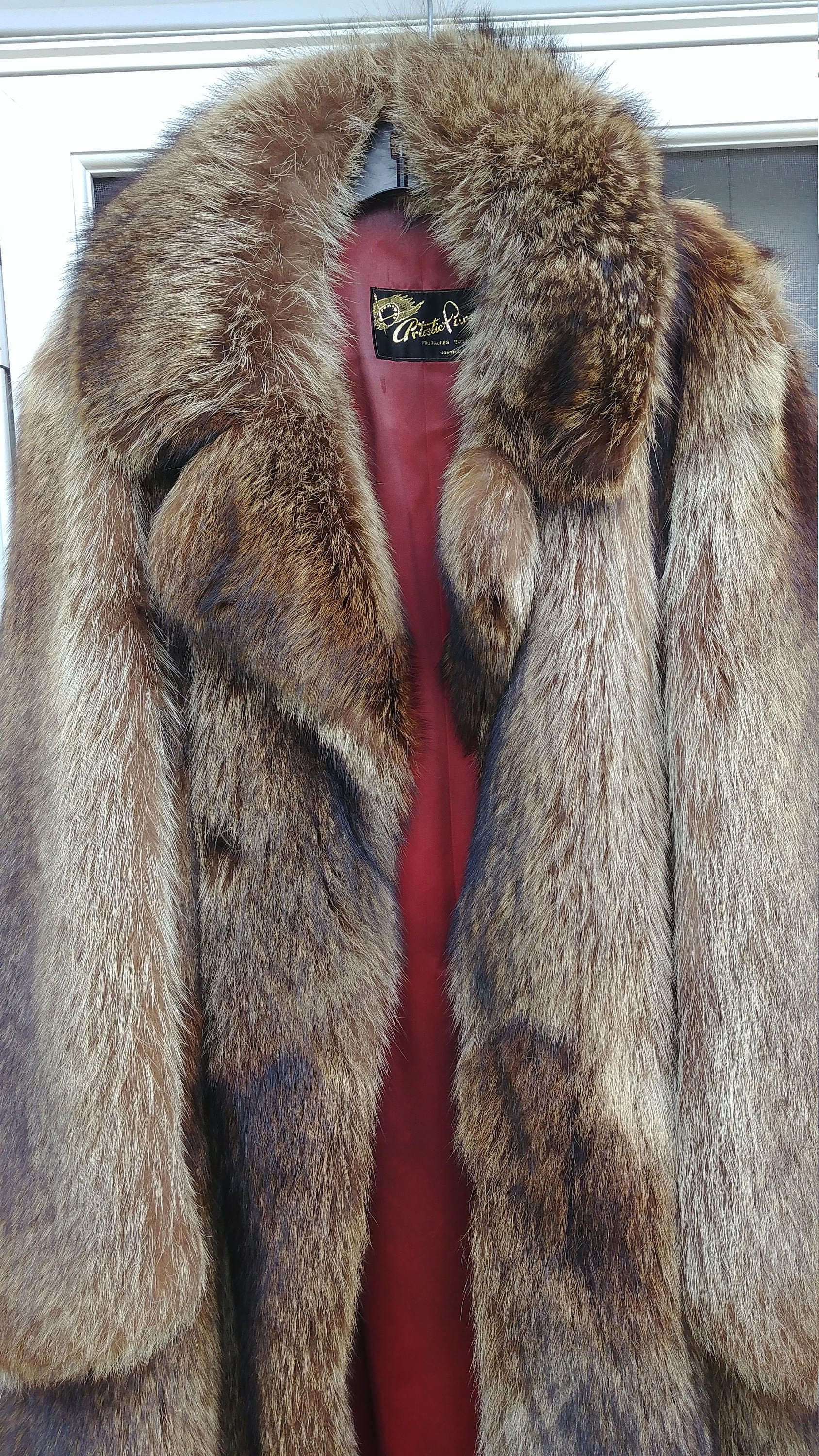 Raccoon Men's Fur Coat FULL PELTS XXL Long Perfect Rare - Etsy