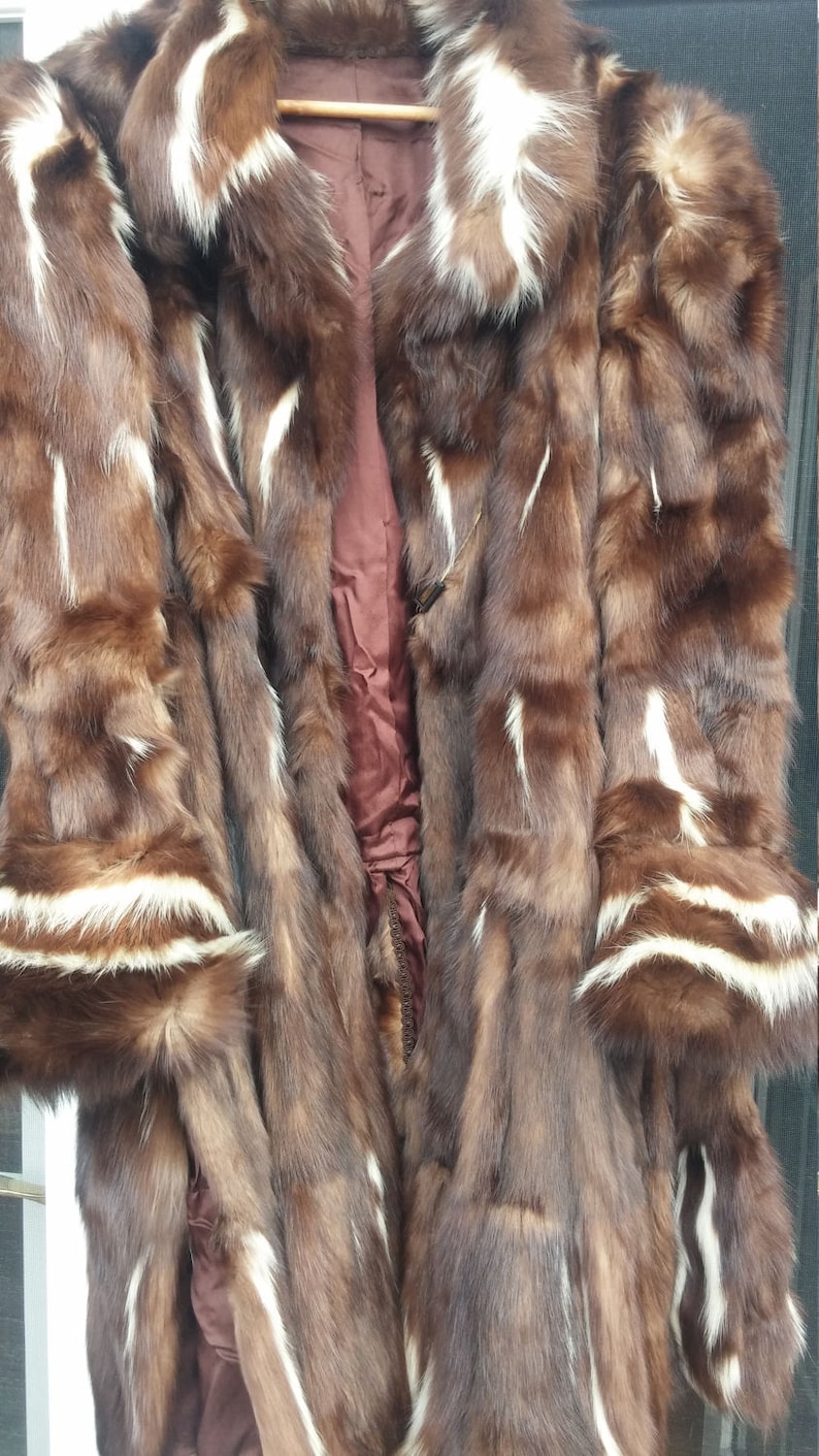 Skunk Fur Coat L-XL Vintage - Etsy
