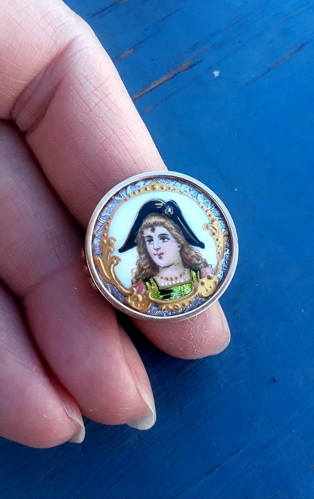 Antique 14k Gold Portrait Ring Fabulous Museum Quality - Etsy