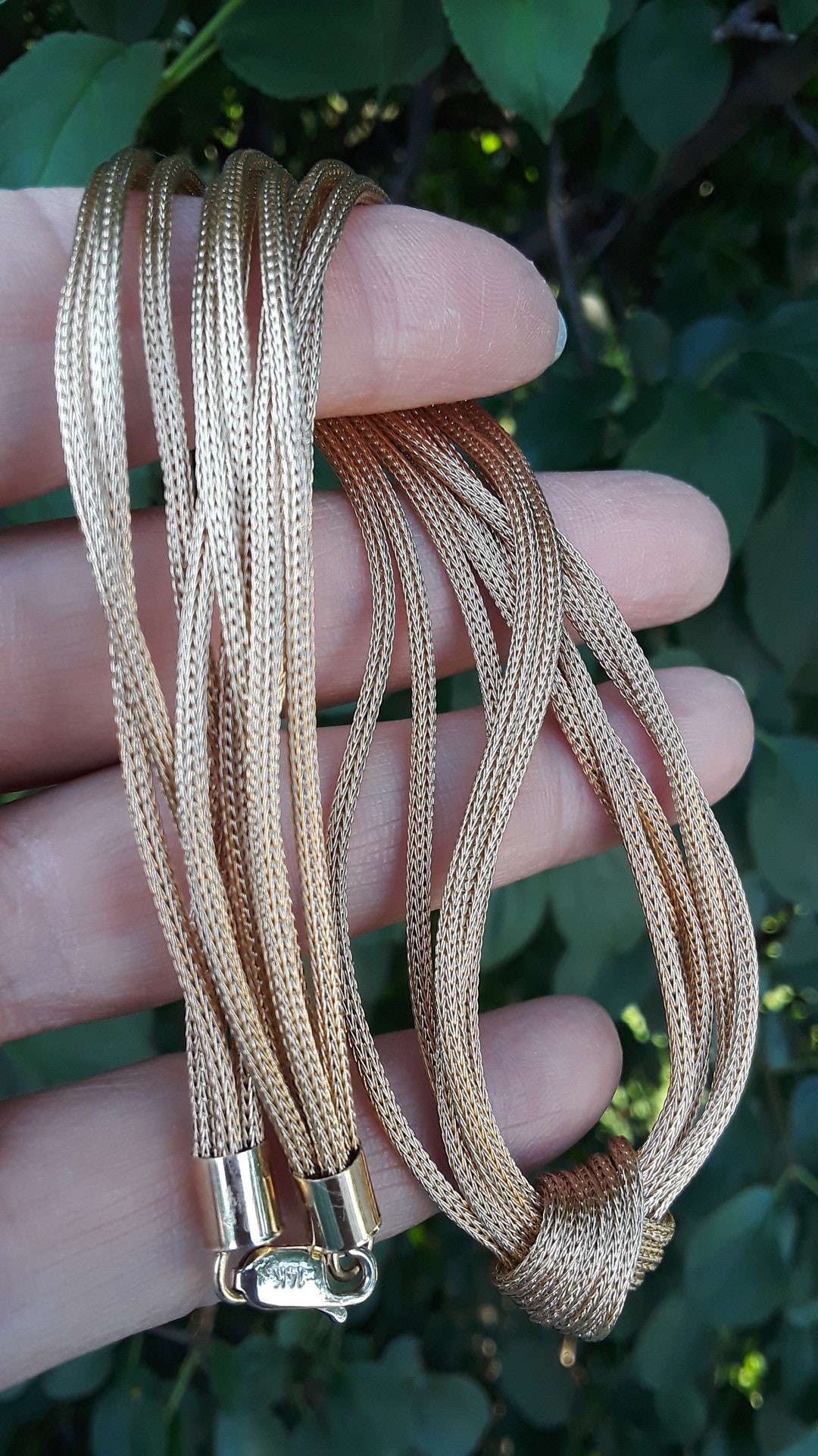 14k Gold 5 Cords Flexible Chain Necklace Fabulous Italy 27 Grams VIDEO ...