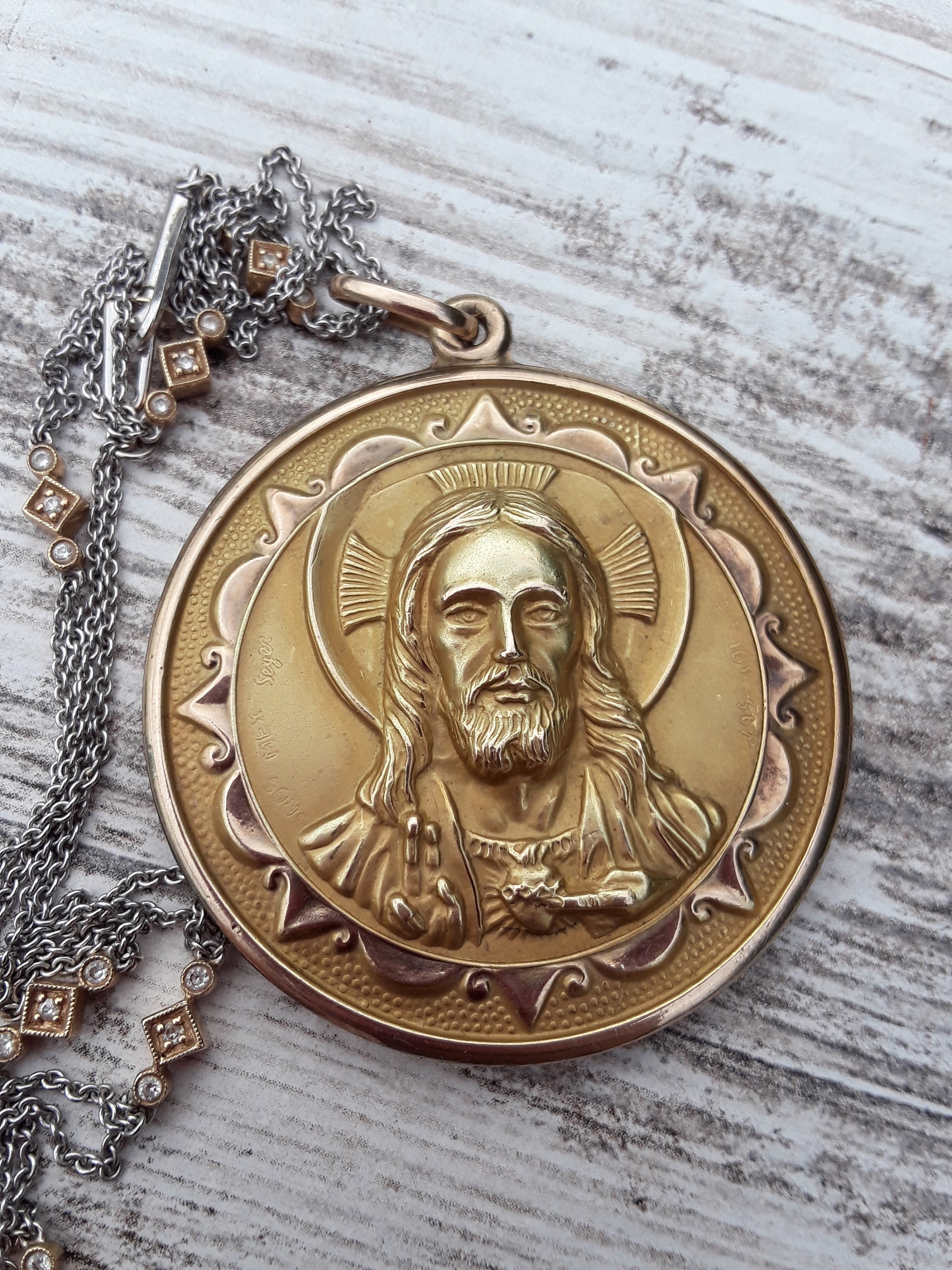 10k Gold Religious Pendant Fabulous Custom Made One of A Kind | Etsy