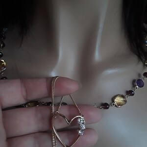 14k Gold Diamond Heart Shaped Pendant With Chain Necklace Made in Italy ...