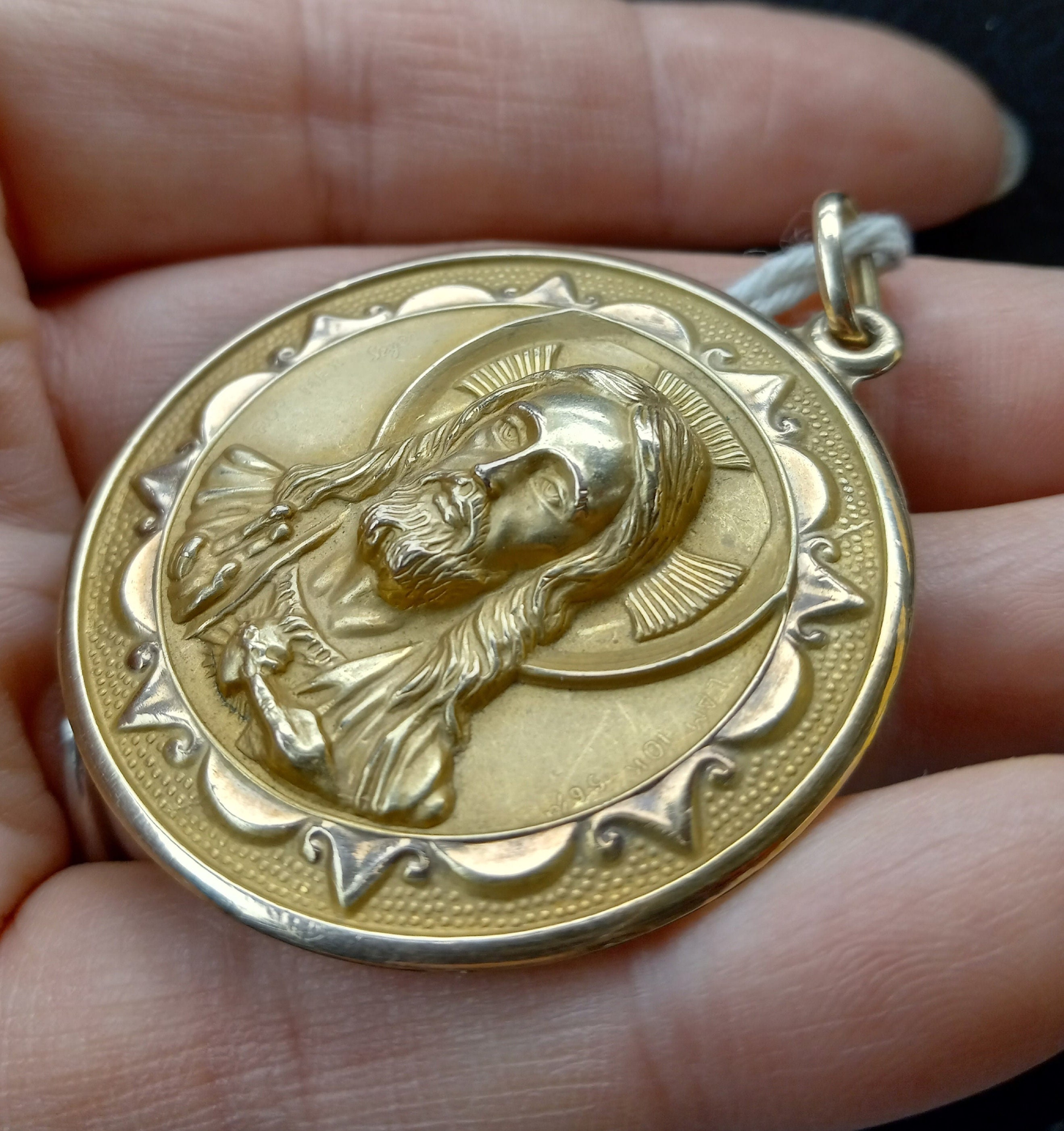10k Gold Religious Pendant Fabulous Custom Made One of A Kind | Etsy