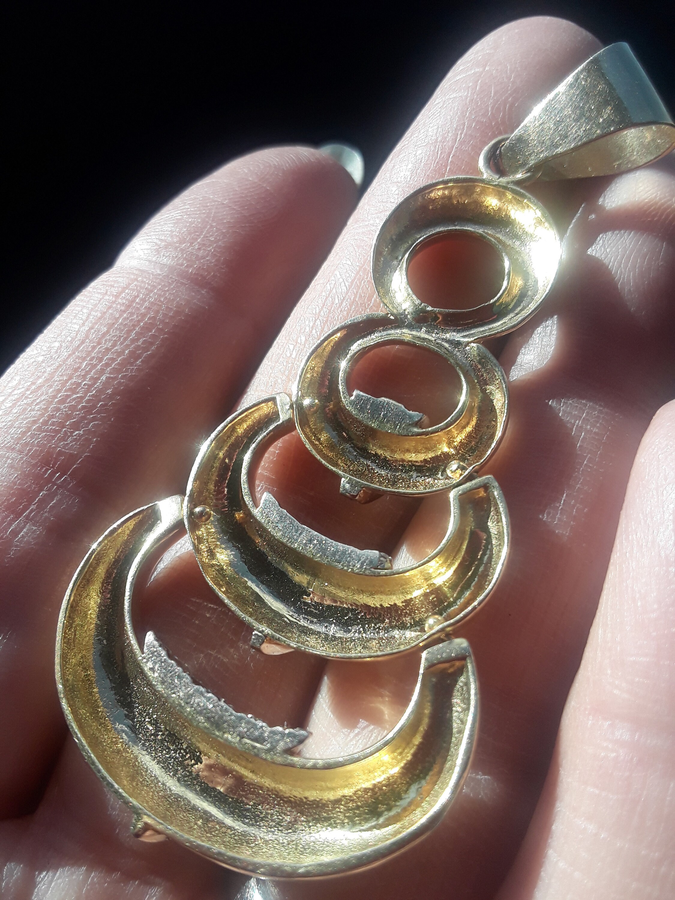 14k Gold Diamond Dangling Pendant 17 Grams Fabulous - Etsy