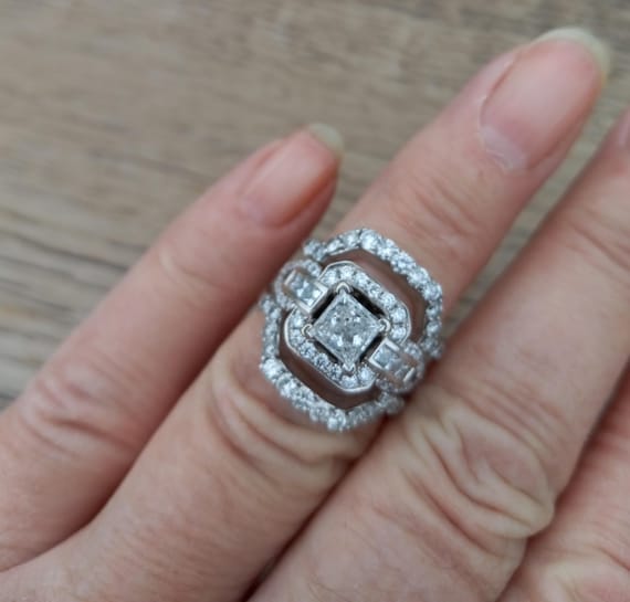 14k Gold Diamond Ring GUARD Setting Mounting Wedding … - Gem