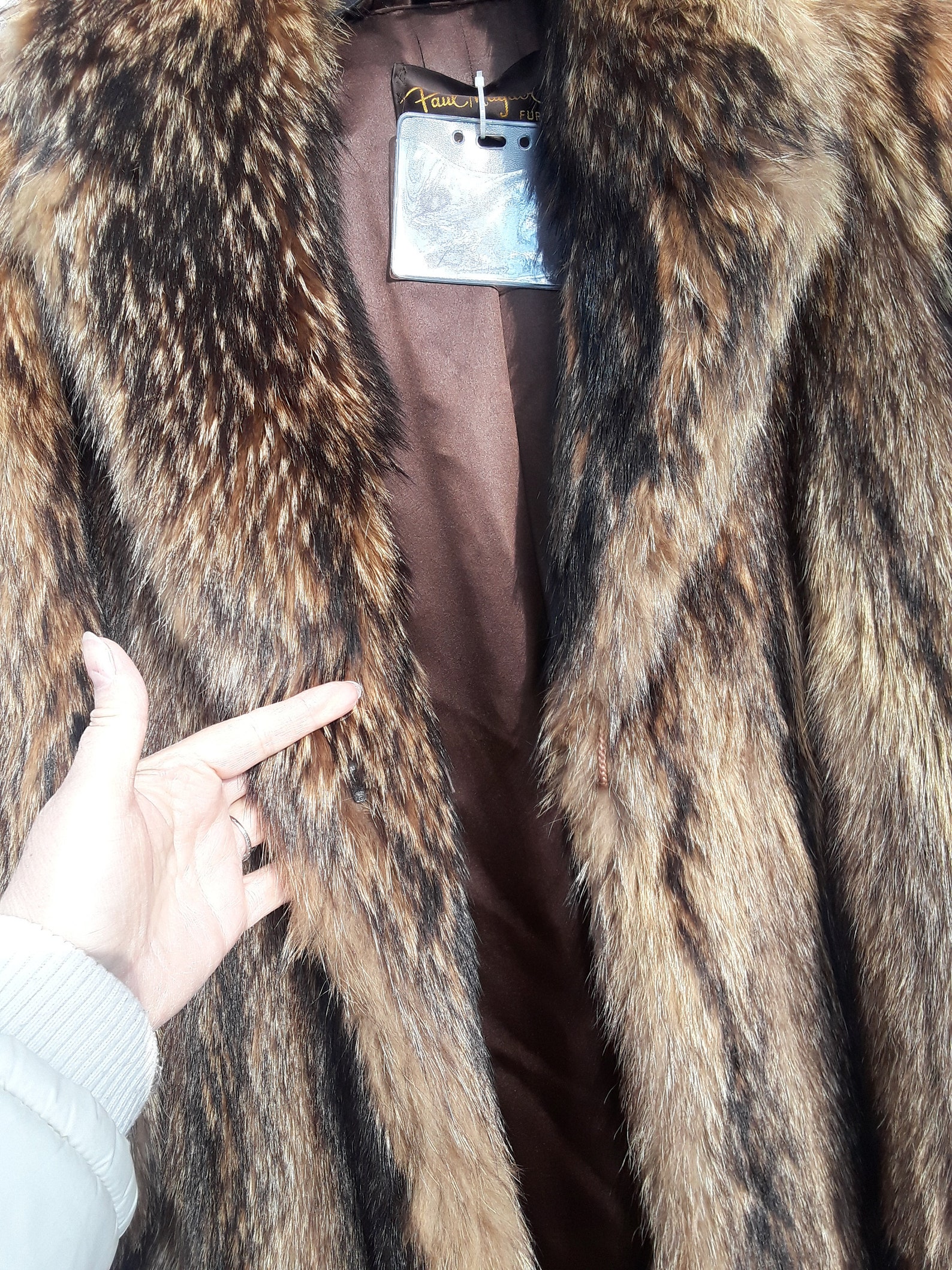 Raccoon Natural Fur Coat Size Small - Etsy