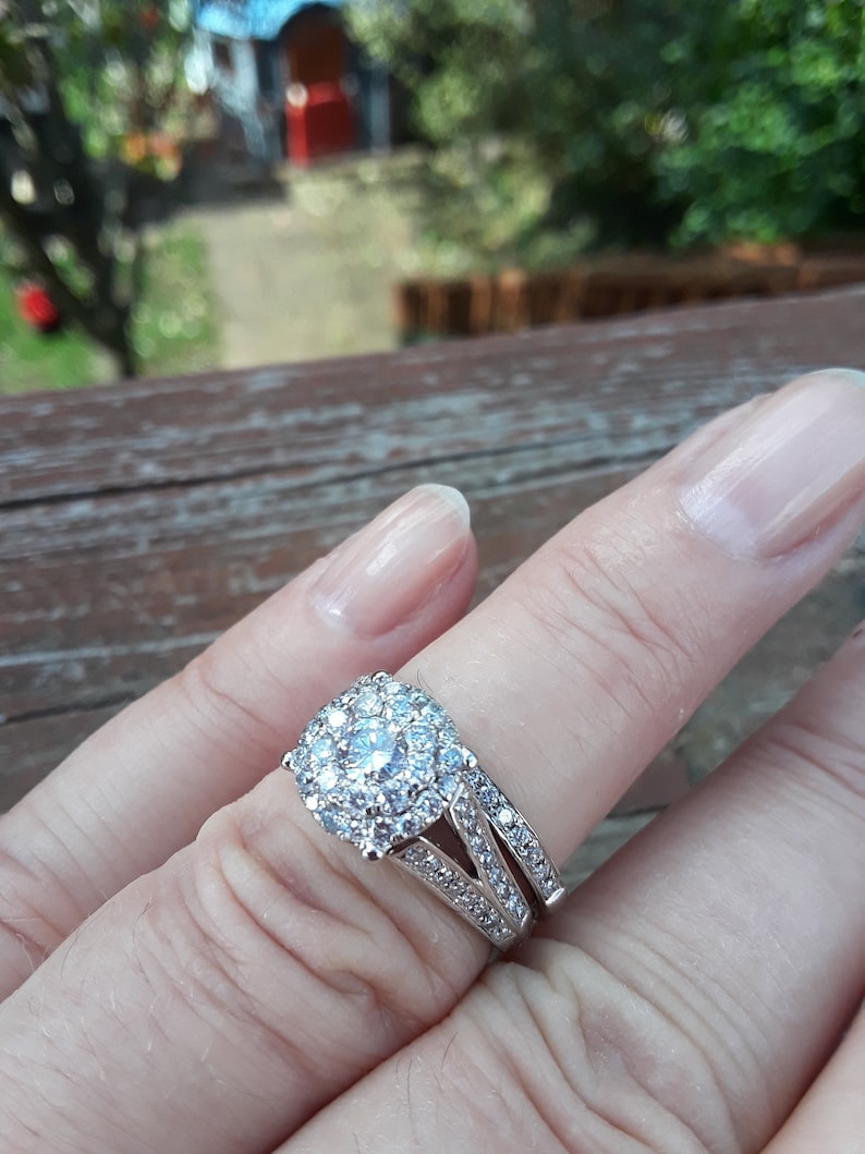 14k Gold Diamond Wedding Set Engagement Wedding Ring - Etsy