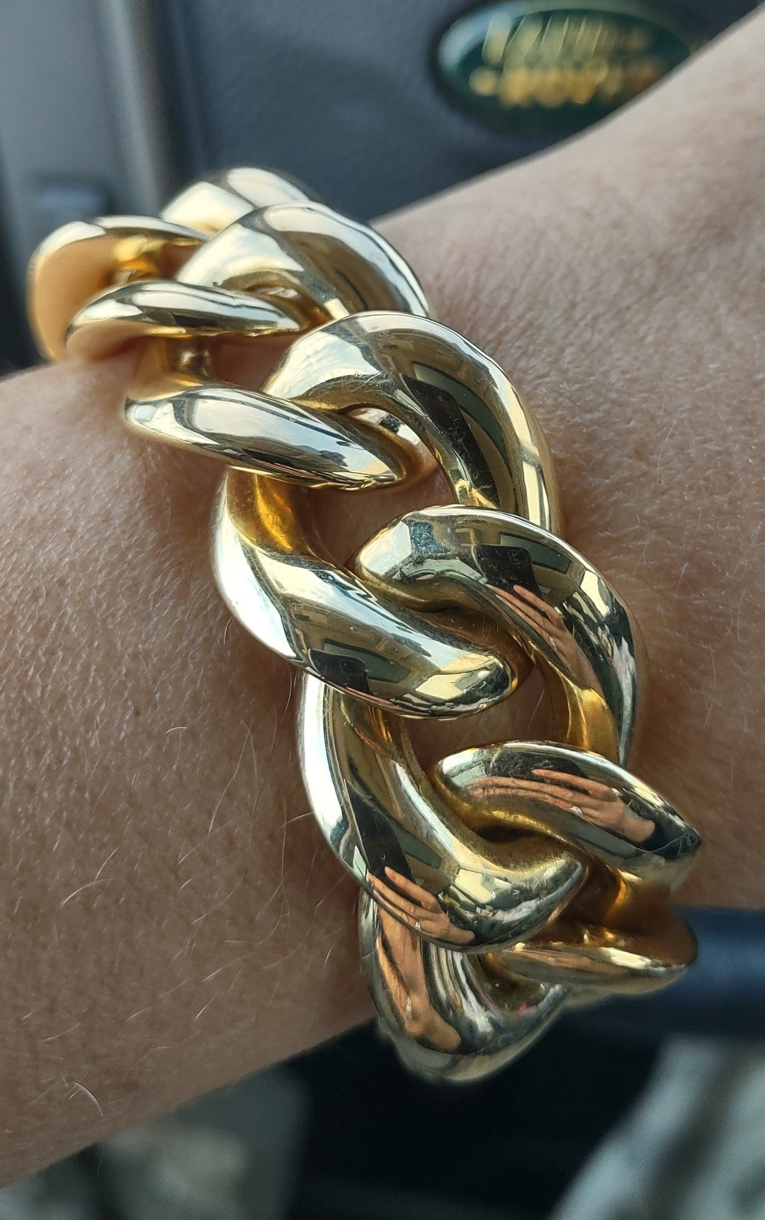 18k Gold Link Bracelet Fabulous Exclusive One of A Kind 96 Grams VIDEO ...