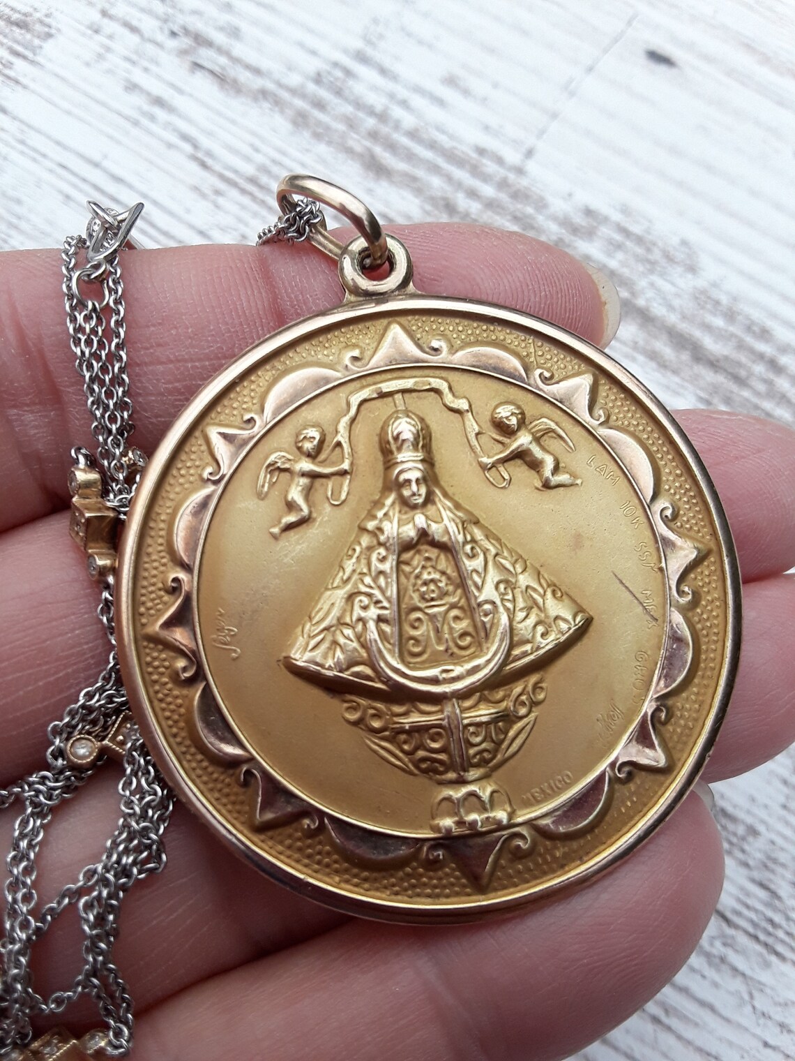 10k Gold Religious Pendant Fabulous Custom Made One of A Kind | Etsy