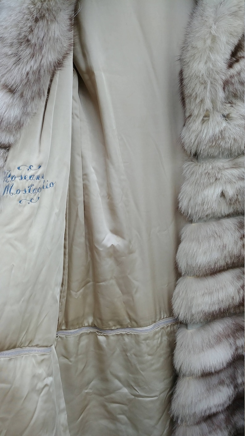 Fox Blue White Natural Fox Fur Coat/ Jacket Extended Size M | Etsy