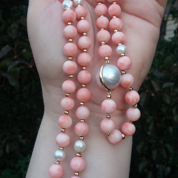 Pink Coral Necklace - Etsy