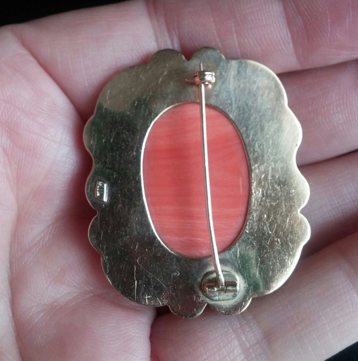14k Gold Coral Cameo Goddess Flora Brooch 18.7 Grams - Etsy