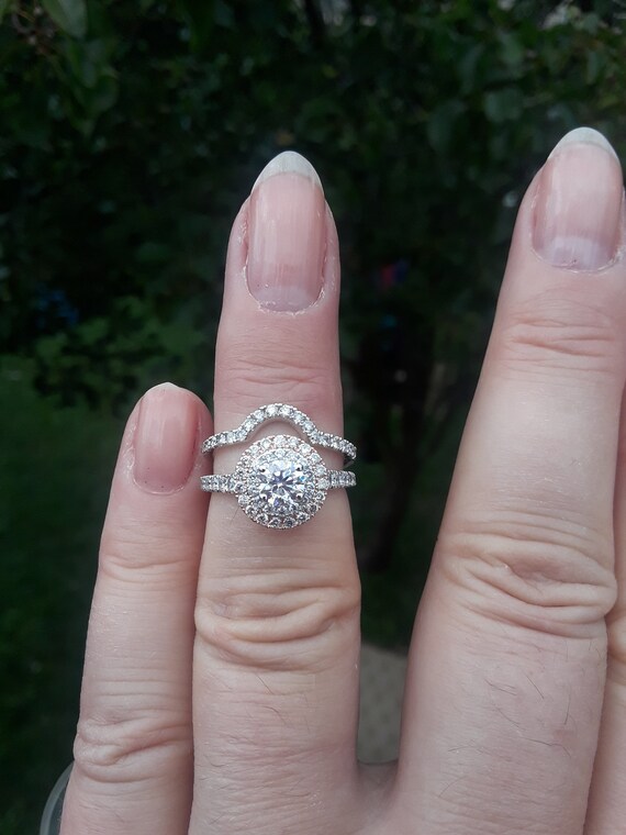 14k Gold Diamond Wedding Set Wedding Engagement Ring - Gem