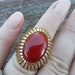 14k Gold Ox Blood Coral Ring 18 Grams - Etsy