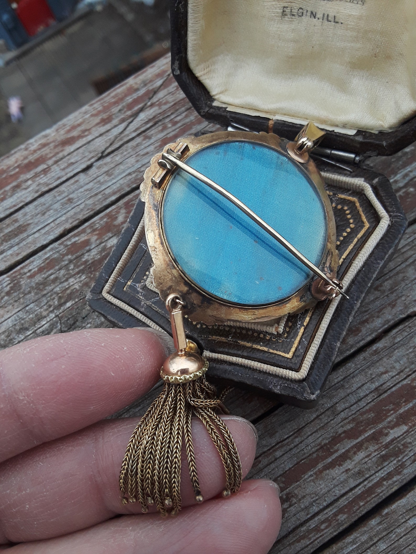 Victorian 10k Gold Turquoise Pave Seeds Tassel Blue Enamel - Etsy