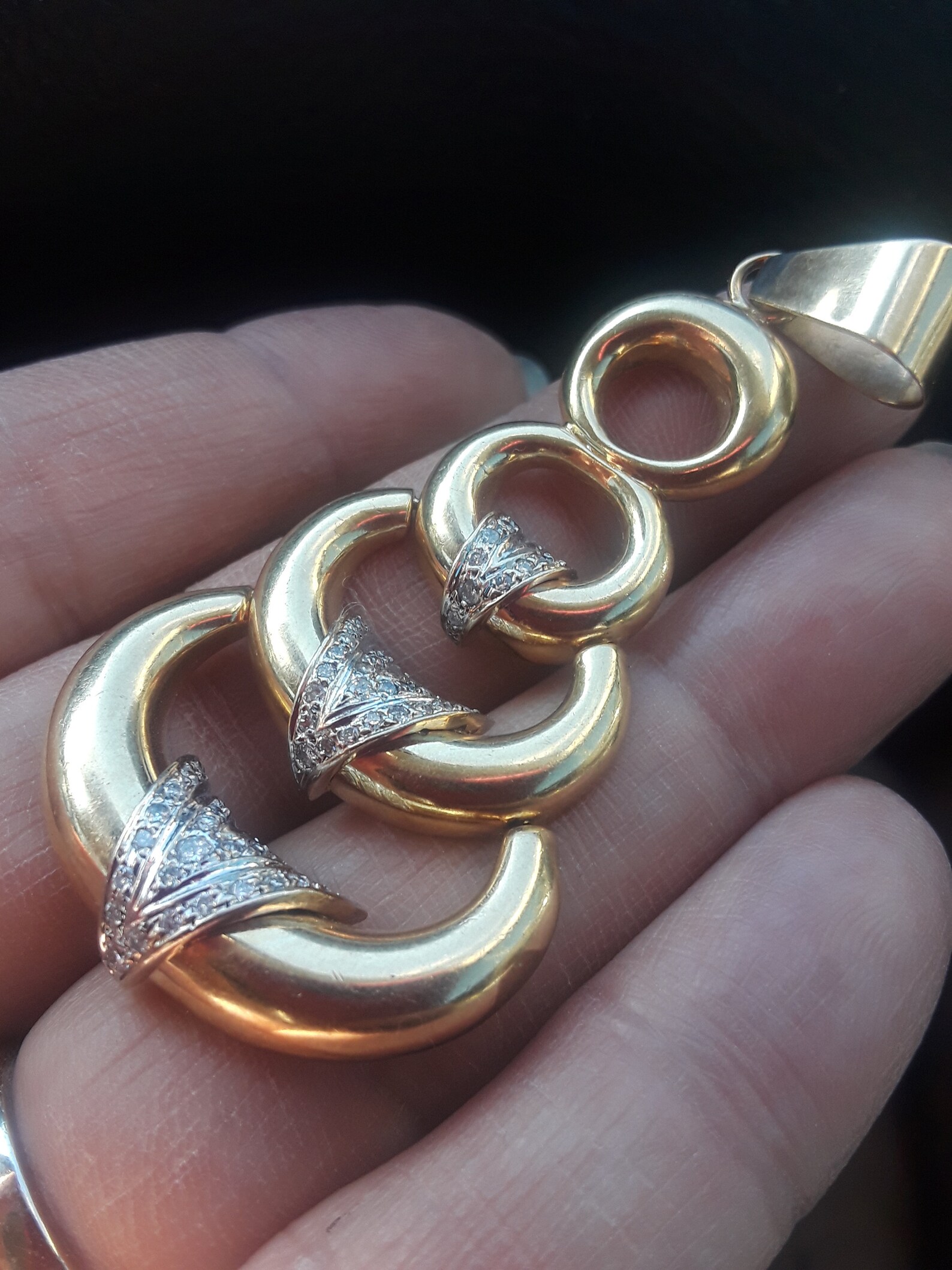 14k Gold Diamond Dangling Pendant 17 Grams Fabulous - Etsy