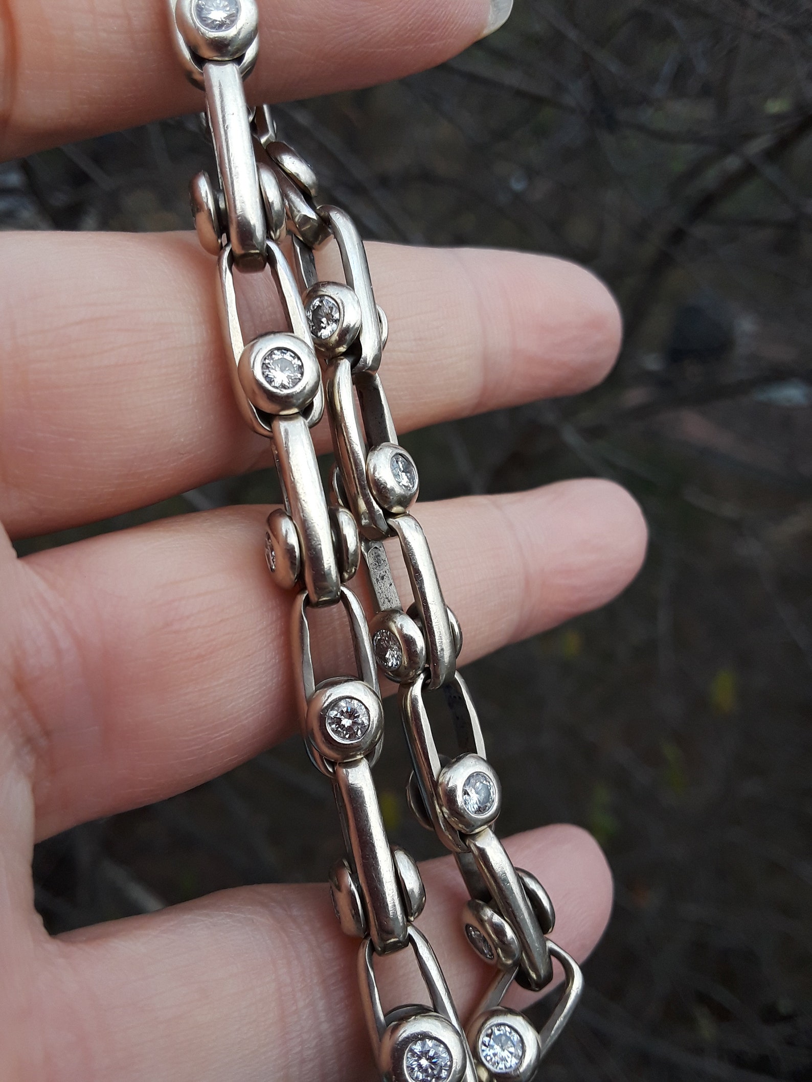 14k Gold 3ct Moving Diamonds Channel Set Men's Tennis Link | Etsy