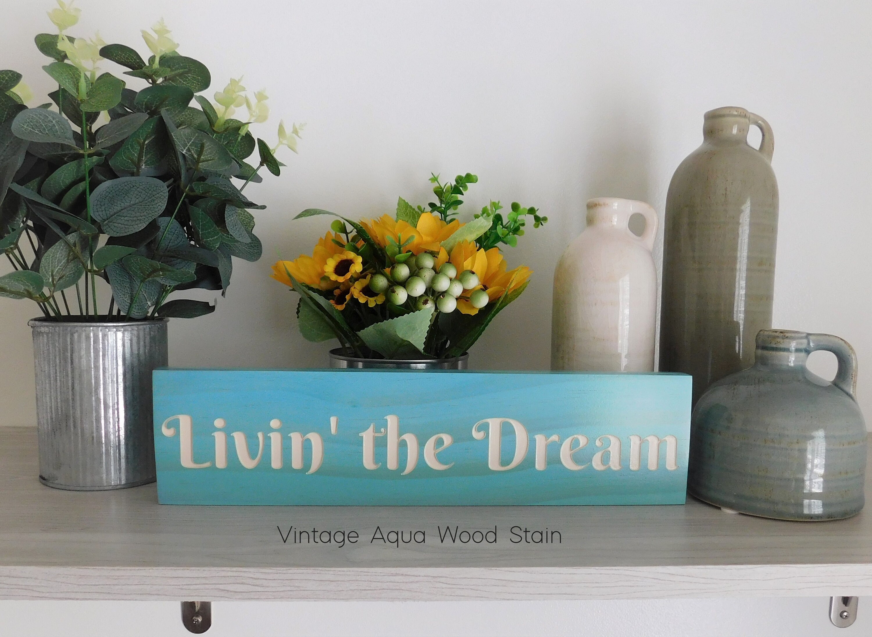 Livin' the Dream Custom Wood Sign, Inspirational Office Décor ...