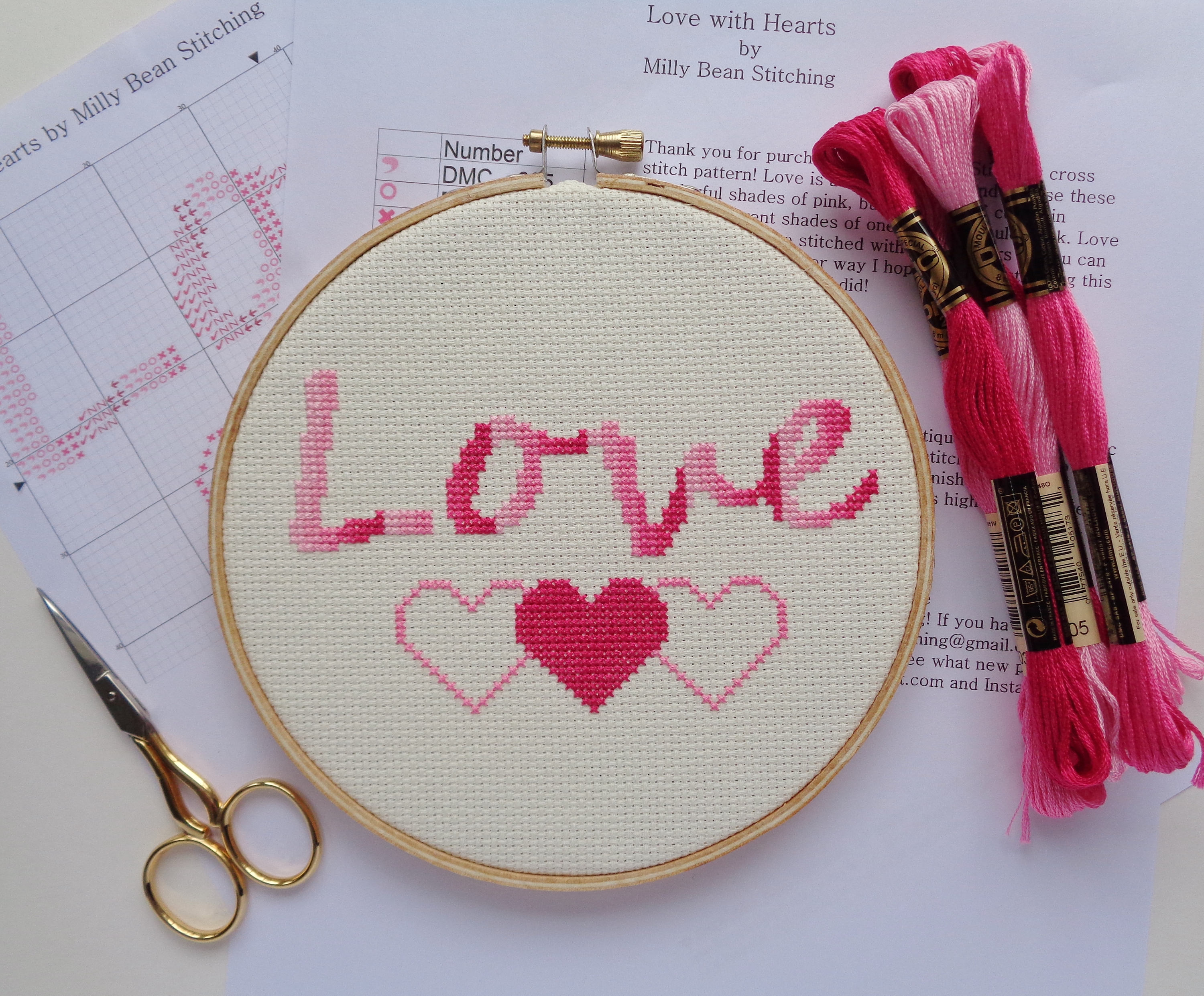 Love Cross Stitch Pattern, Valentine's Day Cross Stitch, Anniversary ...