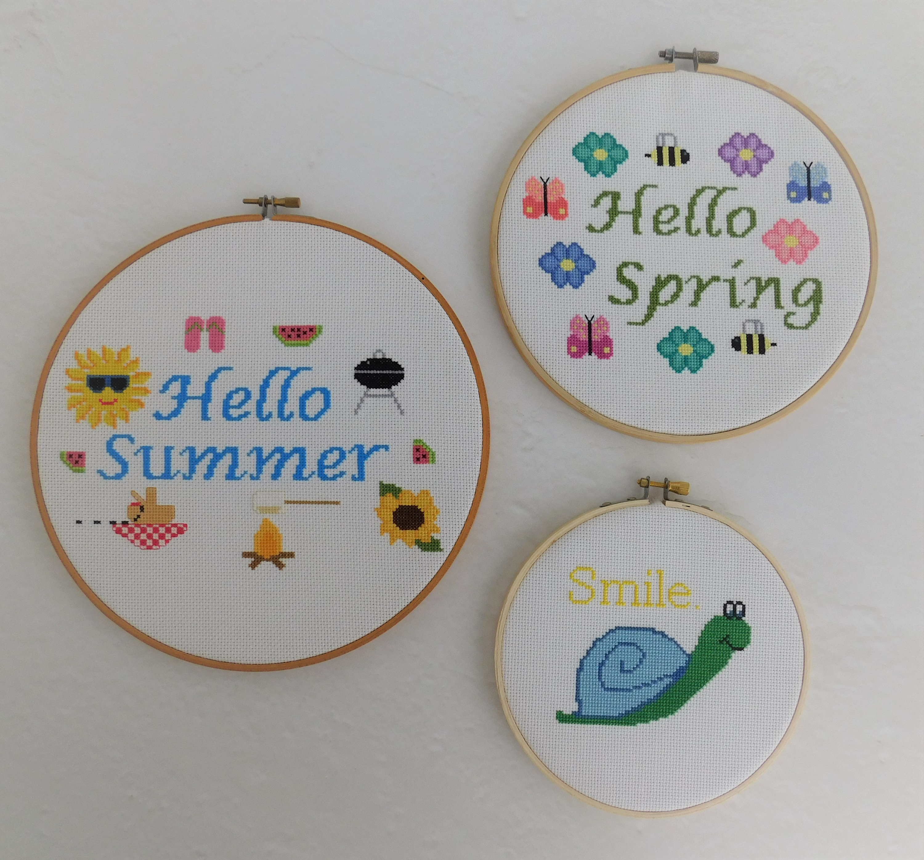 Hello Summer Cross Stitch Pattern, Summer Cross Stitch Chart, Picnic ...