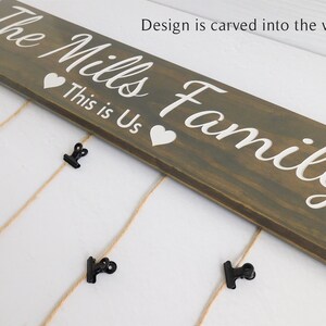 Personalized Family Photo Display Sign, Custom Picture Wall Organizer ...