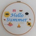 Hello Summer Cross Stitch Pattern, Summer Cross Stitch Chart, Picnic ...
