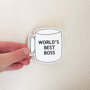 The Office Inspired Sticker, World’s Best Boss Sticker, World’s Best ...