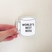 The Office Inspired Sticker Worlds Best Boss Sticker - Etsy