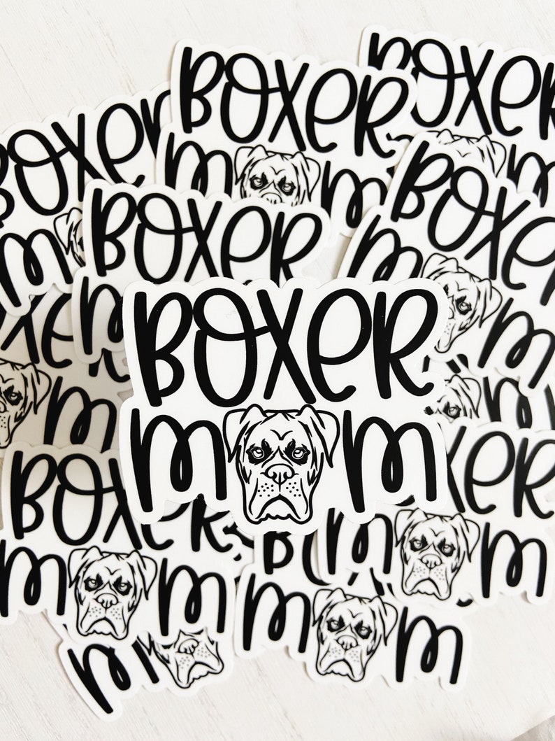 Boxer Dog Mom Sticker Boxer Mom Sticker Dog Sticker Sticker | Etsy