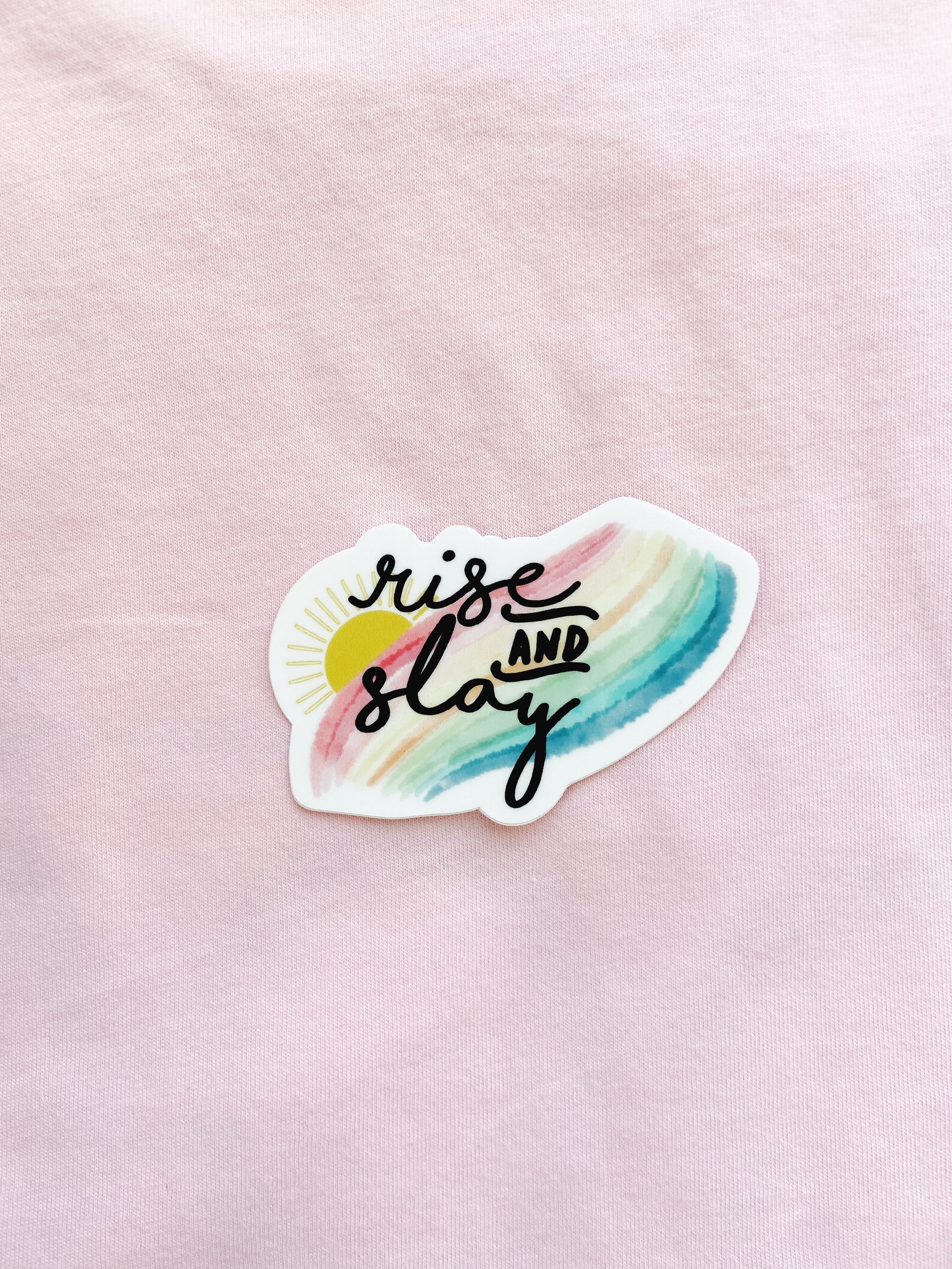 Rise and Slay Sticker Rainbow Sticker Inspirational Quote | Etsy