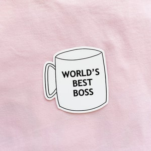 The Office Inspired Sticker, World’s Best Boss Sticker, World’s Best ...
