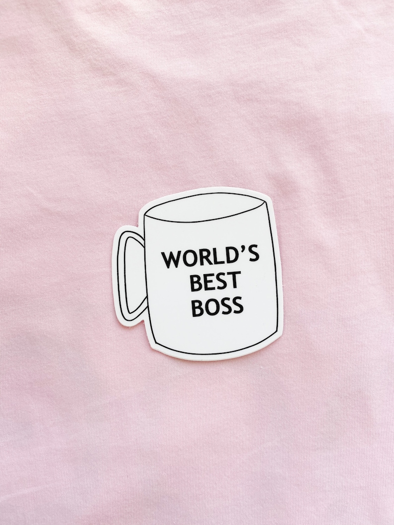 The Office Inspired Sticker Worlds Best Boss Sticker | Etsy