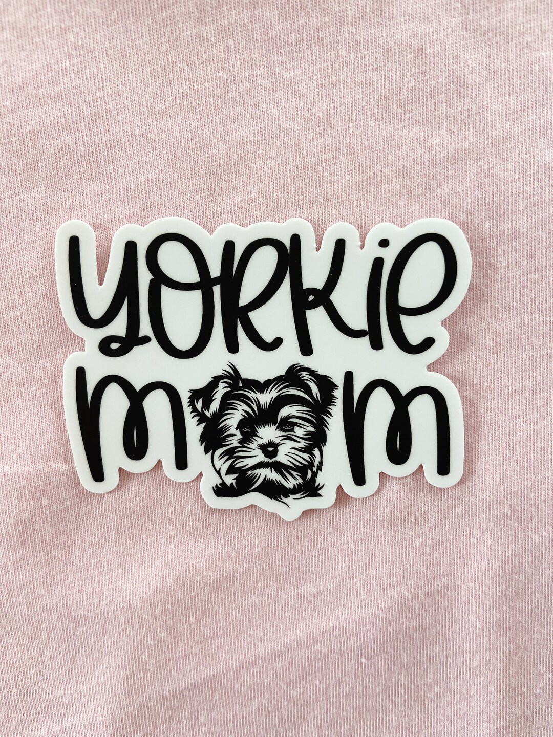 Yorkie Dog Mom Waterproof Stickers Yorkie Dog Mom Gift Yorkie Lover ...