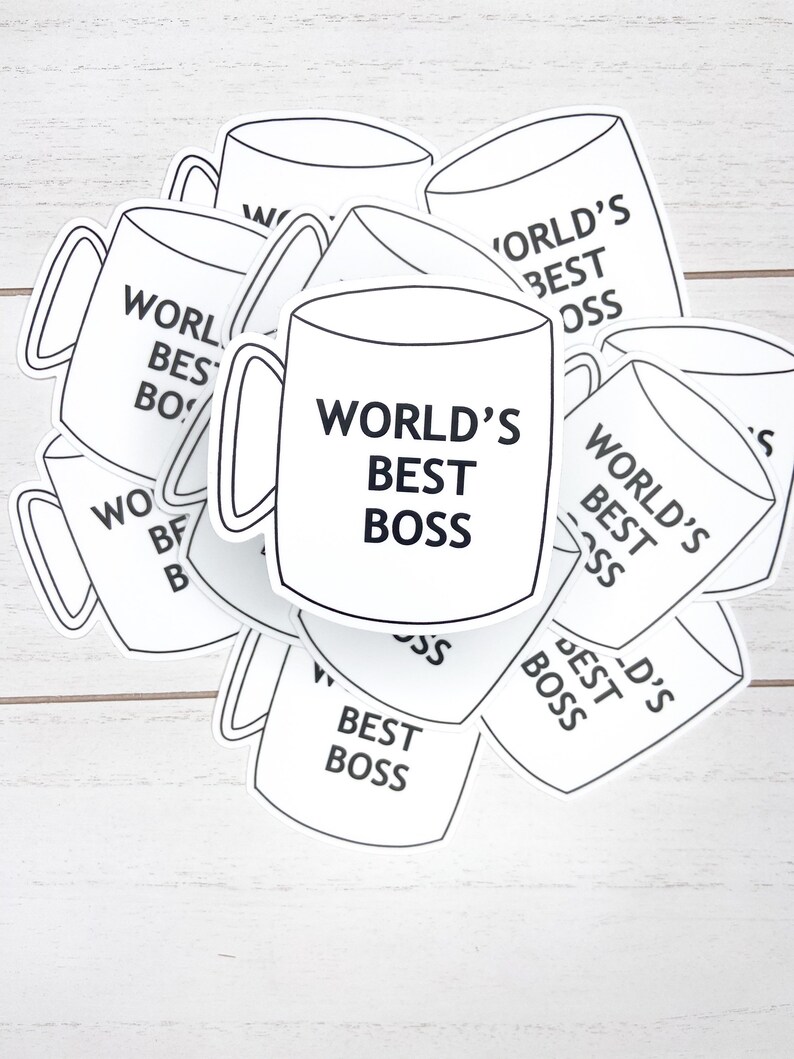 The Office Inspired Sticker Worlds Best Boss Sticker | Etsy