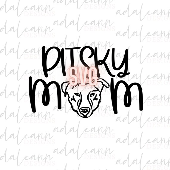 Pitsky Dog Mom SVG Pit Husky Mom Outline Crafting Cricut | Etsy
