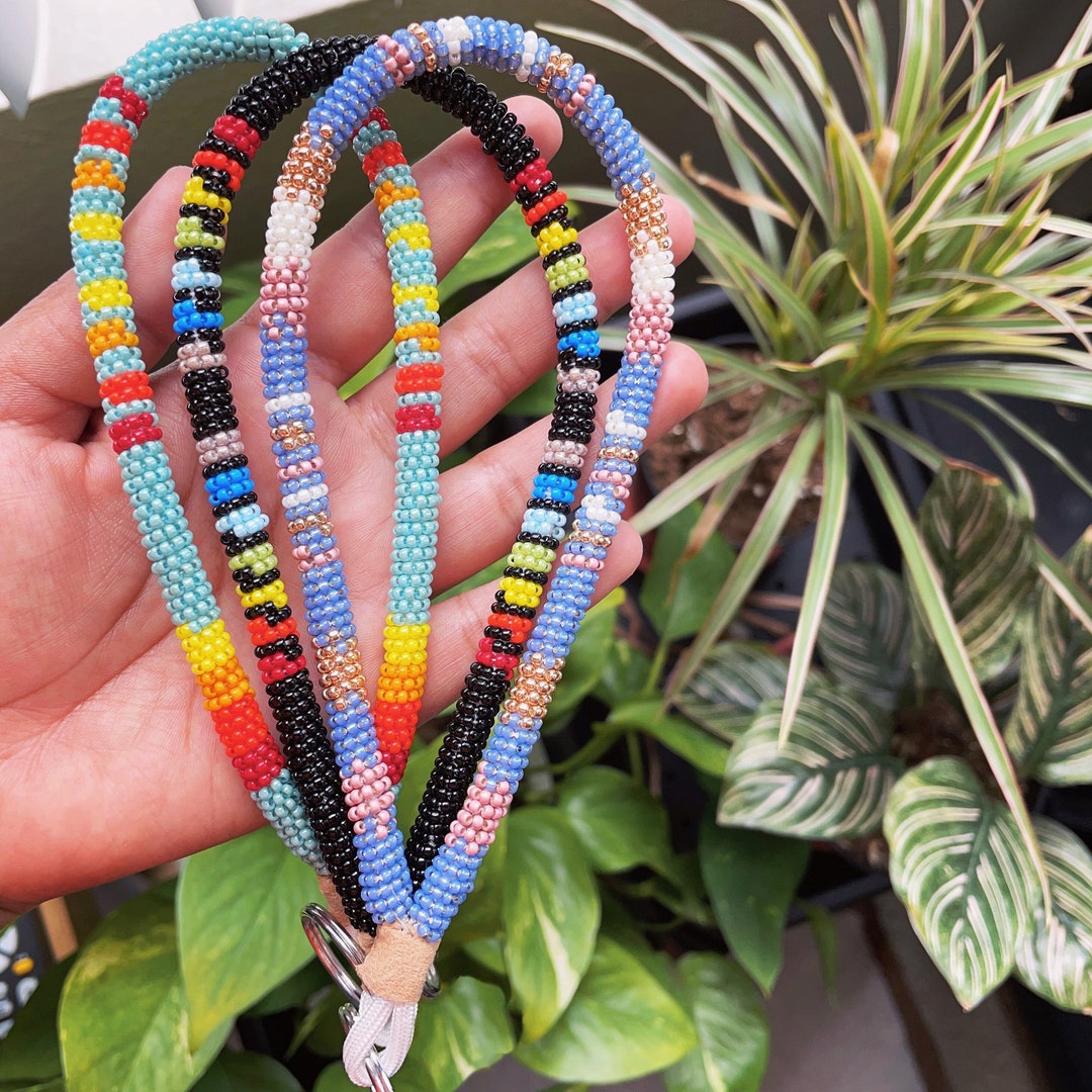 Beaded Keychain, Beaded Rope, Beaded Lanyard, Beaded Wristlet - Etsy